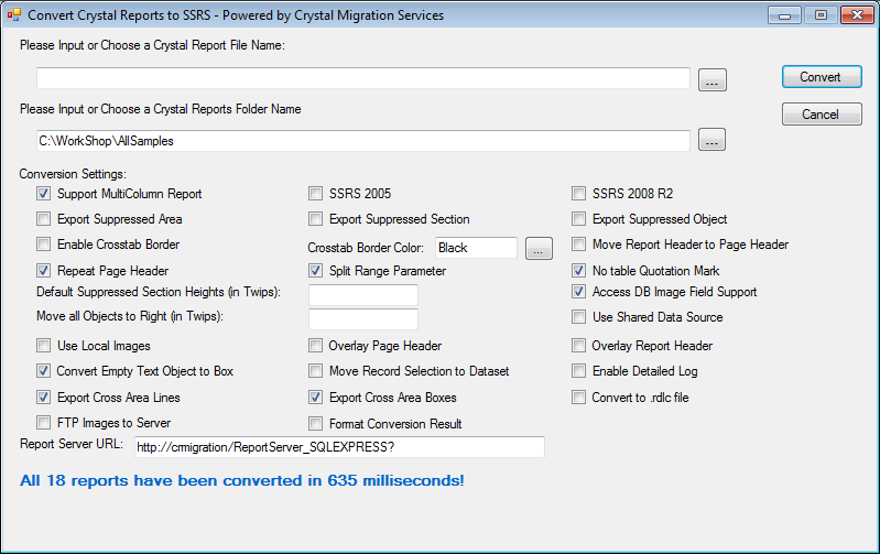 Convert Crystal Reports To Reporting Services